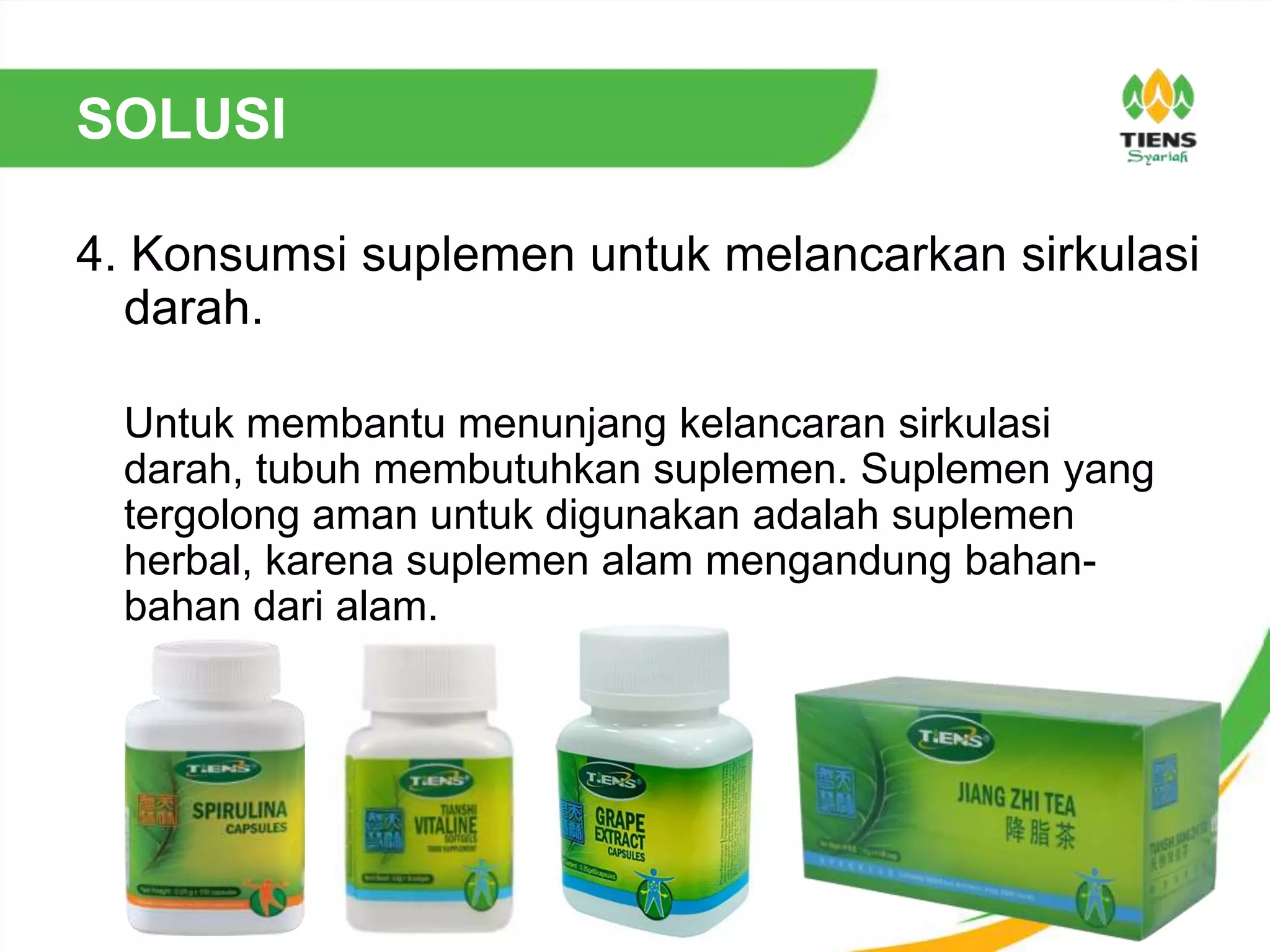 Pencegahan penyakit pembuluh darah jantung dengan terapi gizi TIENS | PPT