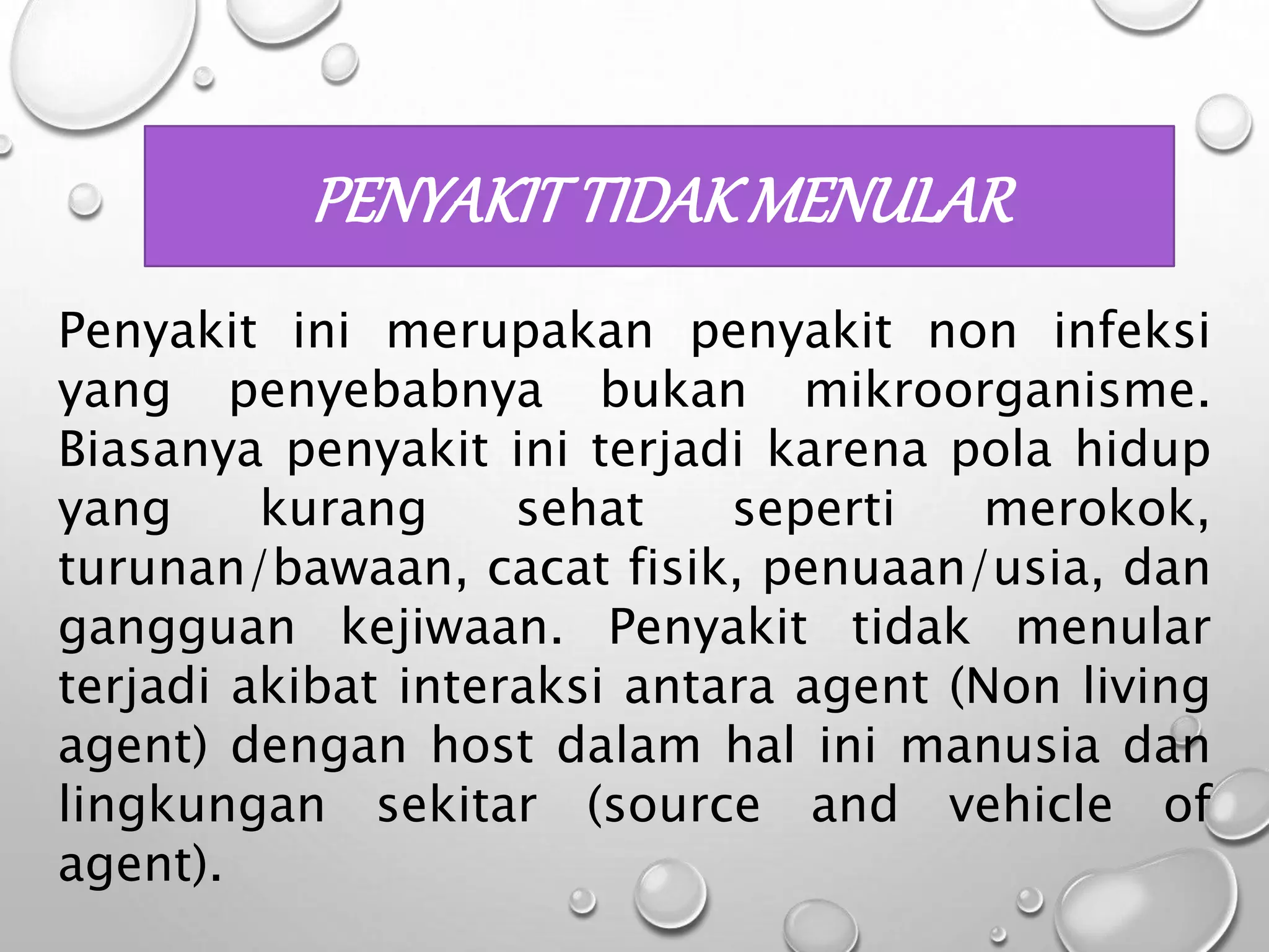 Pencegahan penyakit, penyakit menular dan penyakit tidak menular | PPTX