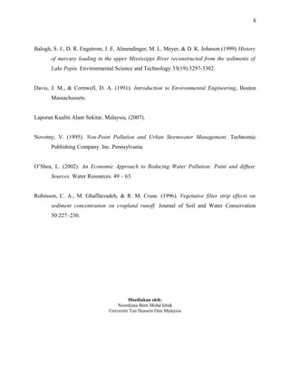 Pencemaran air di parit raja | DOC