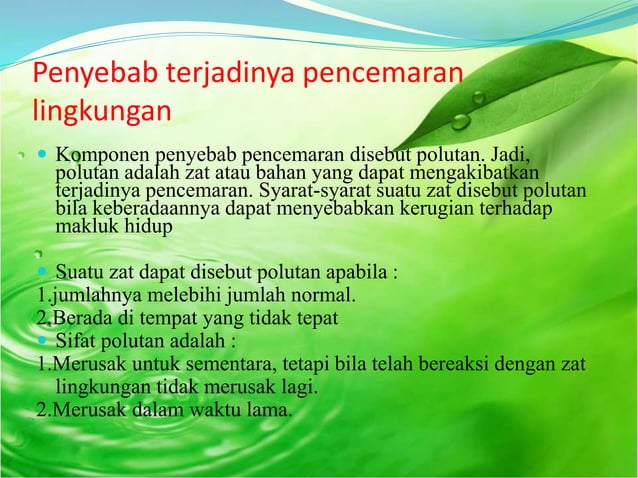 Pencemaran lingkungan | PPTX