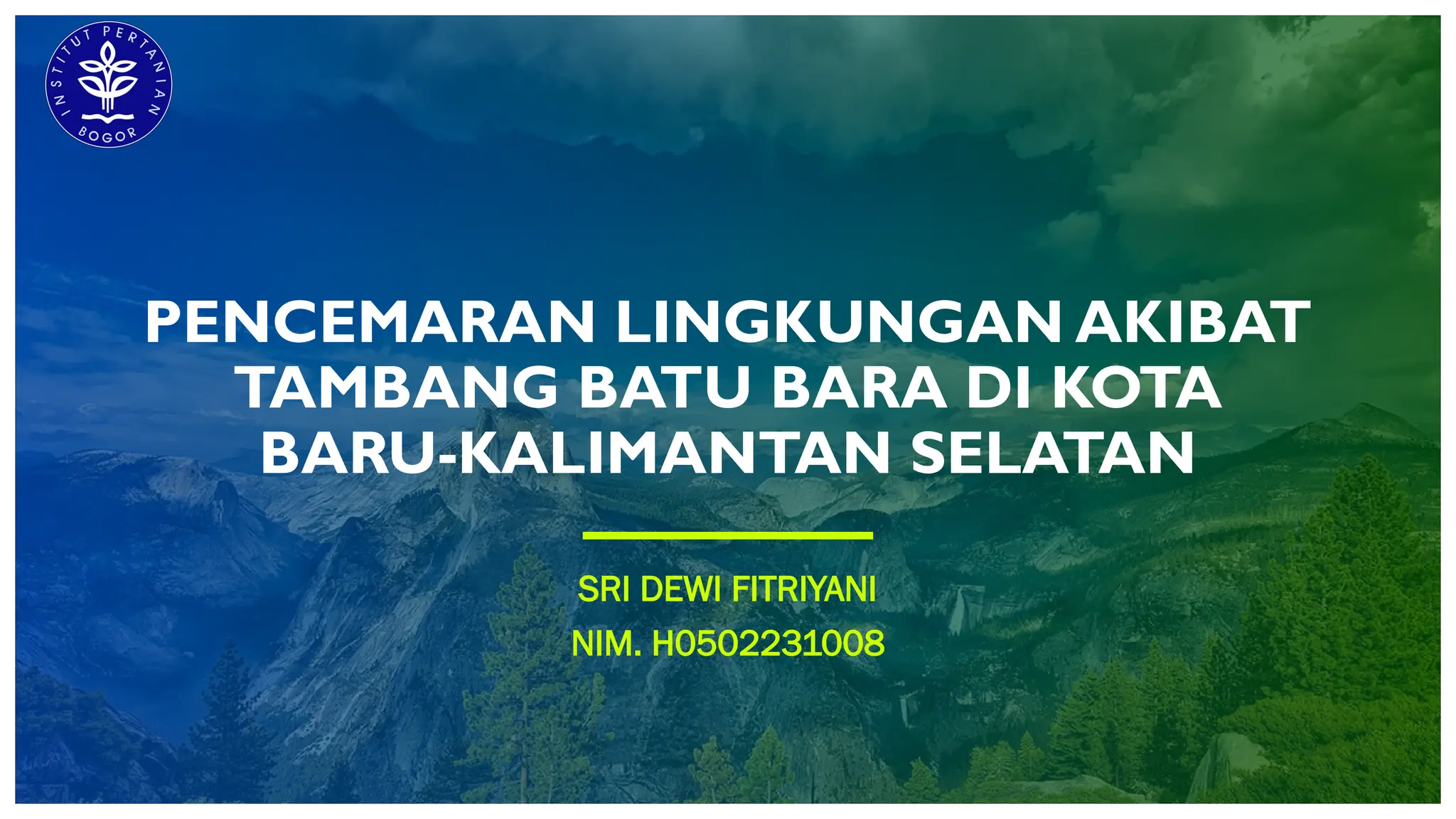 PENCEMARAN LINGKUNGAN AKIBAT TAMBANG BATU BARA DI KOTA.pptx