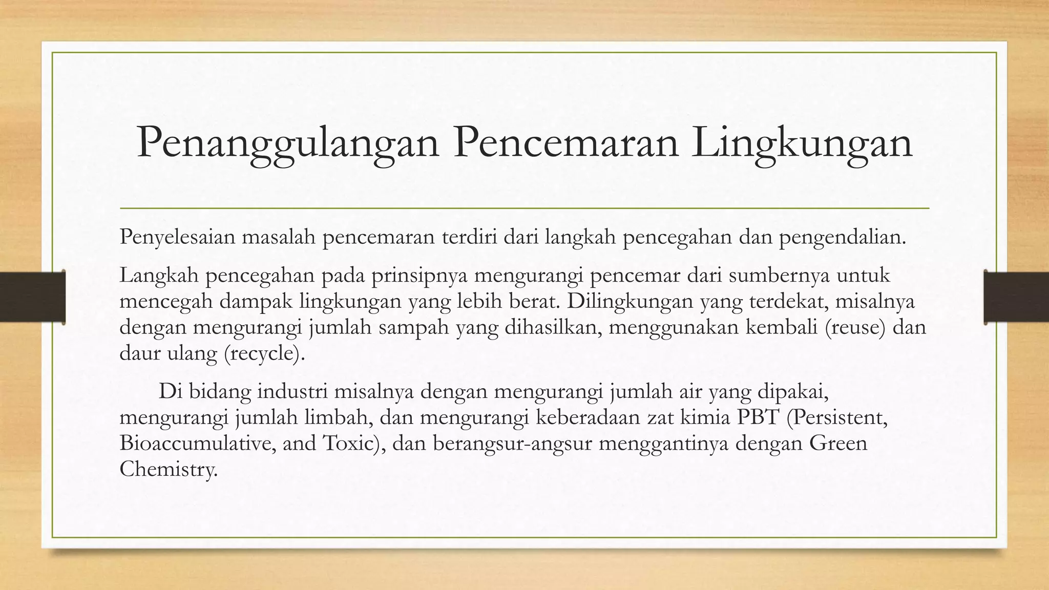 Pencemaran lingkungan sebagai gangguan daur biogeokimia | PPTX