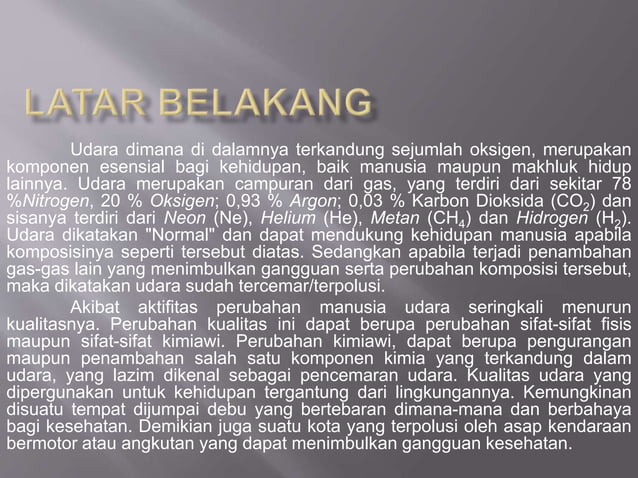 Pencemaran udara | PPTX