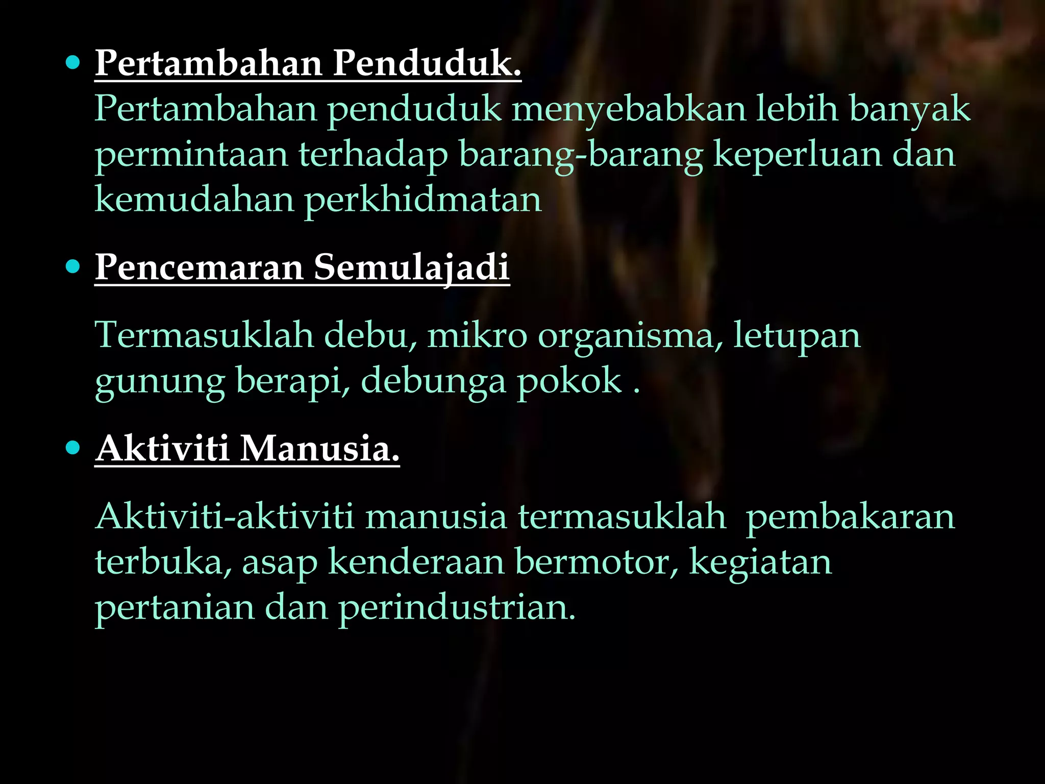 Pencemaran udara dan air (moral) | PPTX