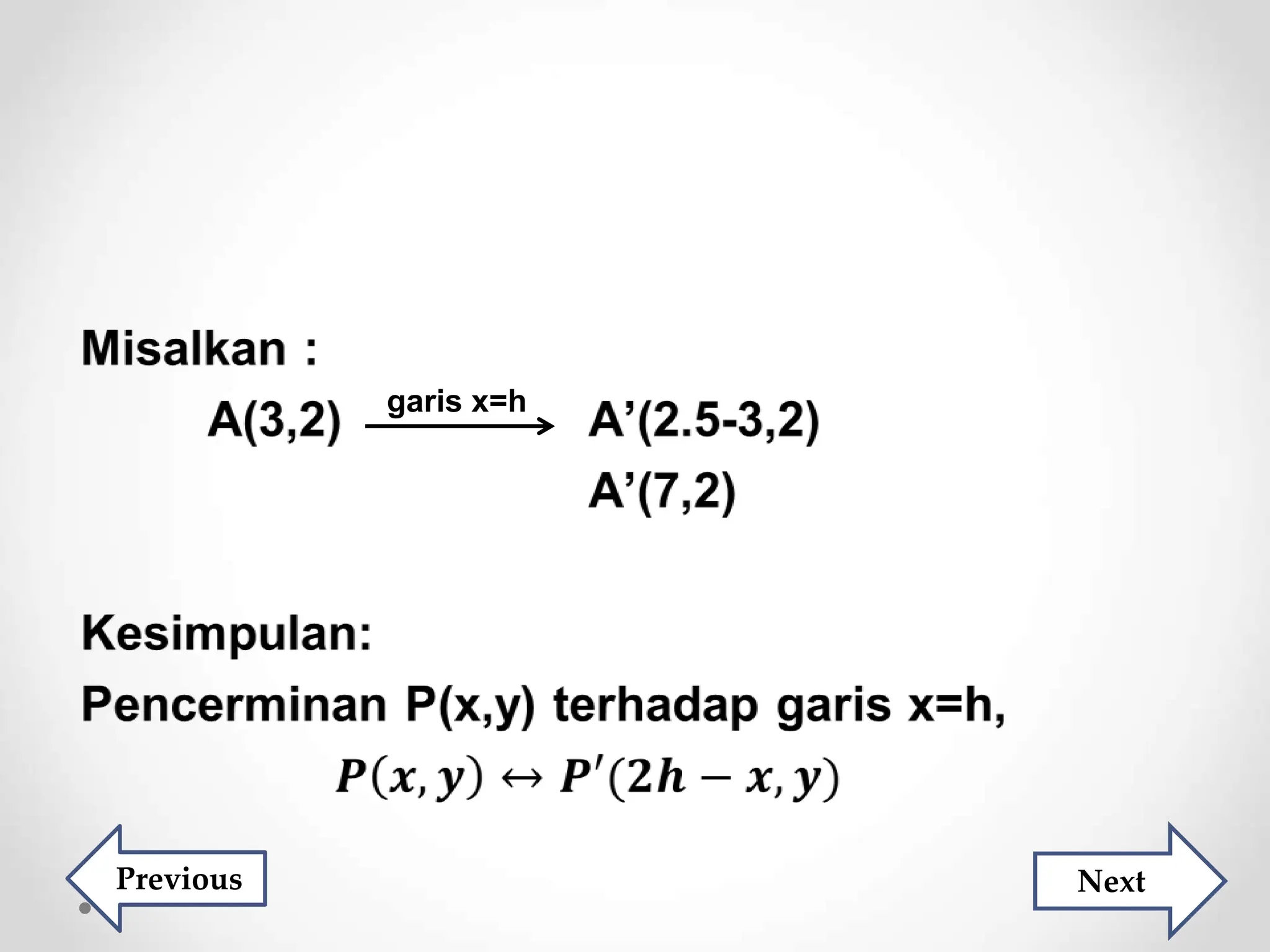 Materi transformasi geometri pencerminan.ppt