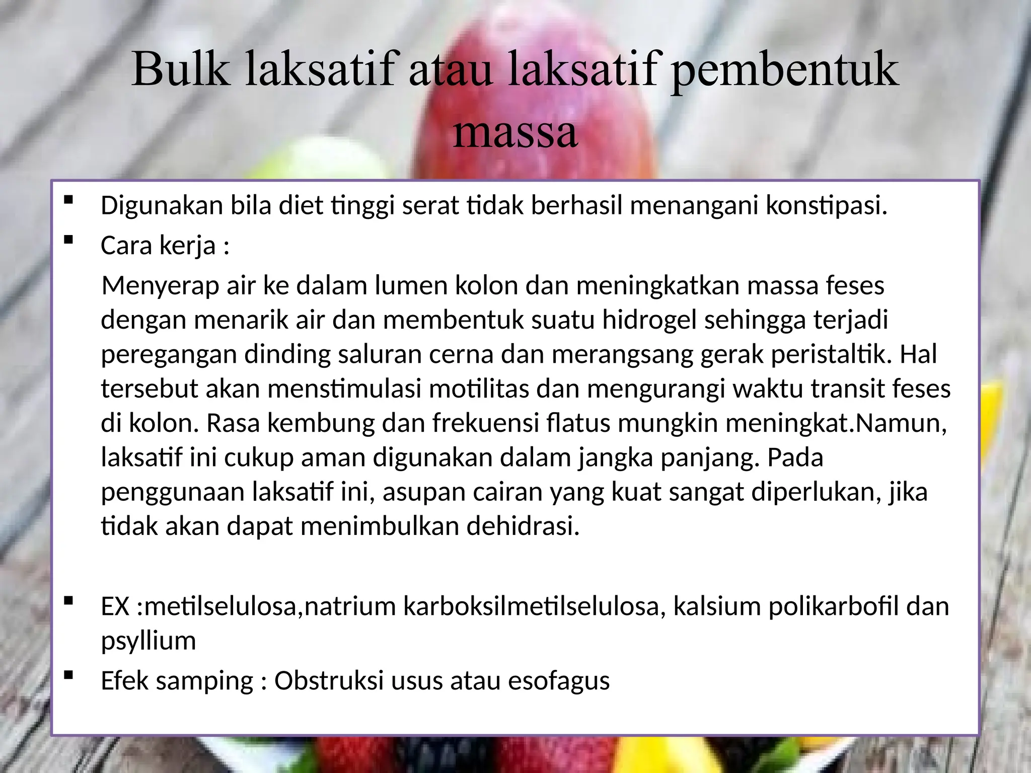 Pencernaan_ANTIDIARE DAN LAKSATIF.pptxdd | PPTX