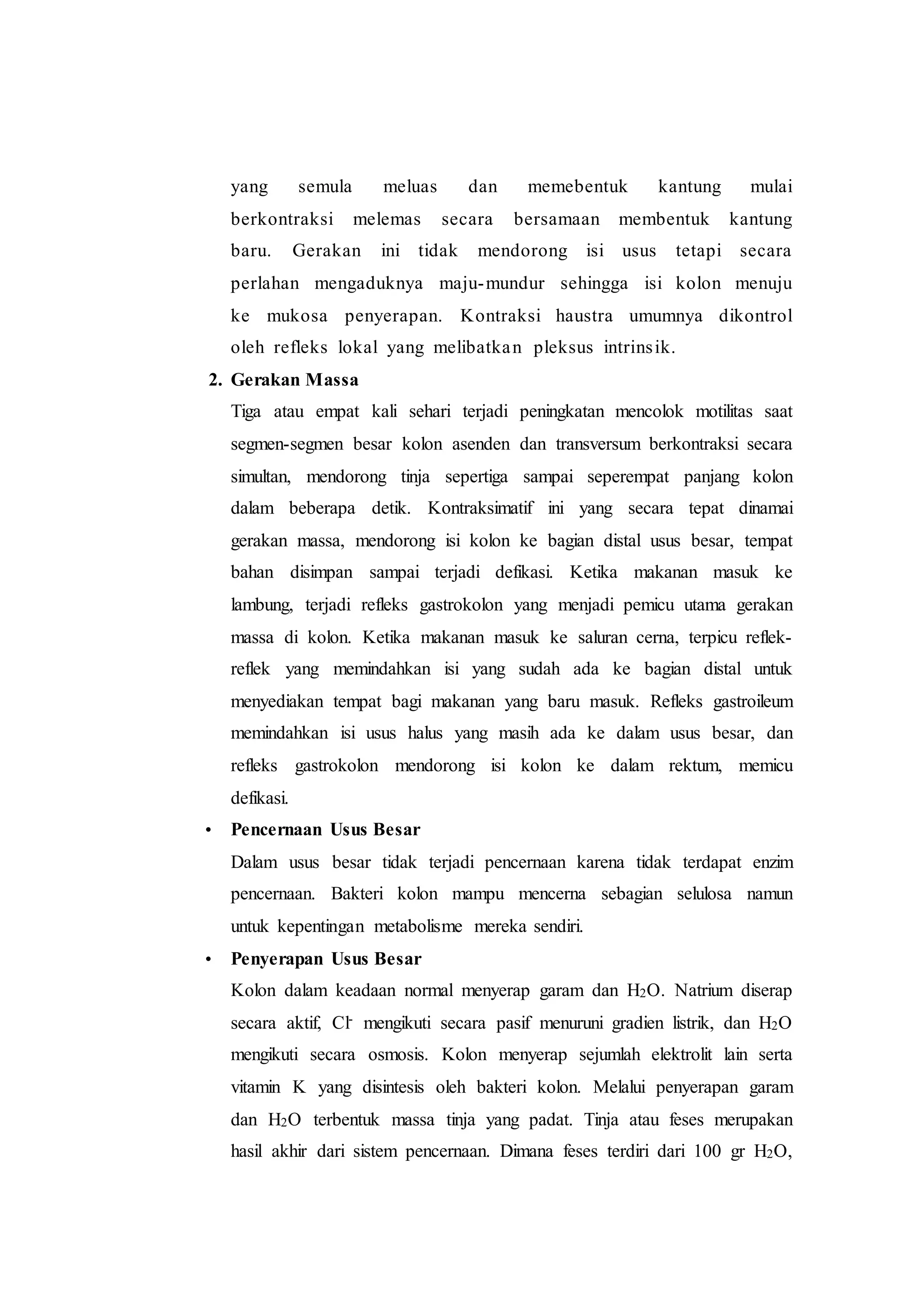 Pencernaan di usus besar | PDF