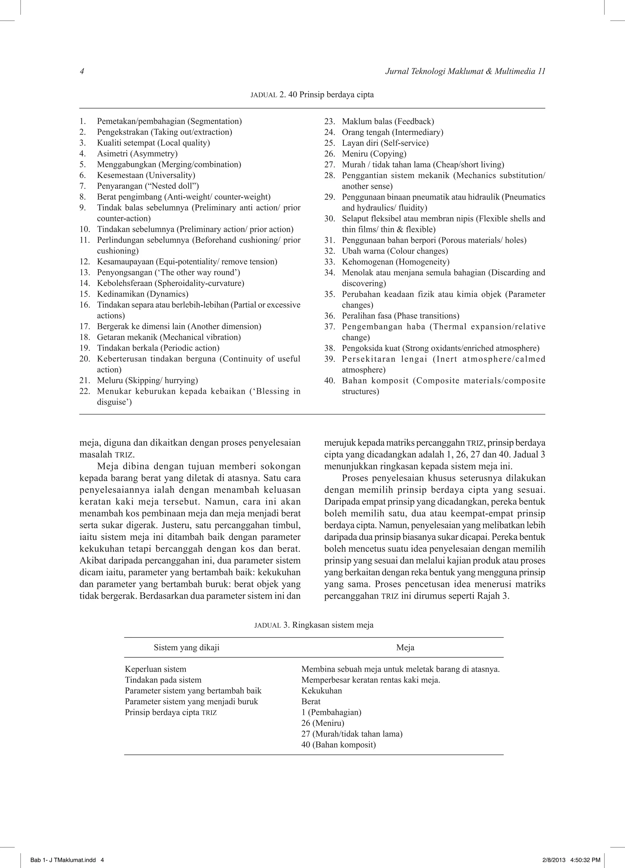 Pencetusan Idea Rekabentuk Produk Mengguna TRIZ | PDF