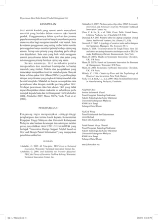 Pencetusan Idea Rekabentuk Produk Mengguna TRIZ | PDF