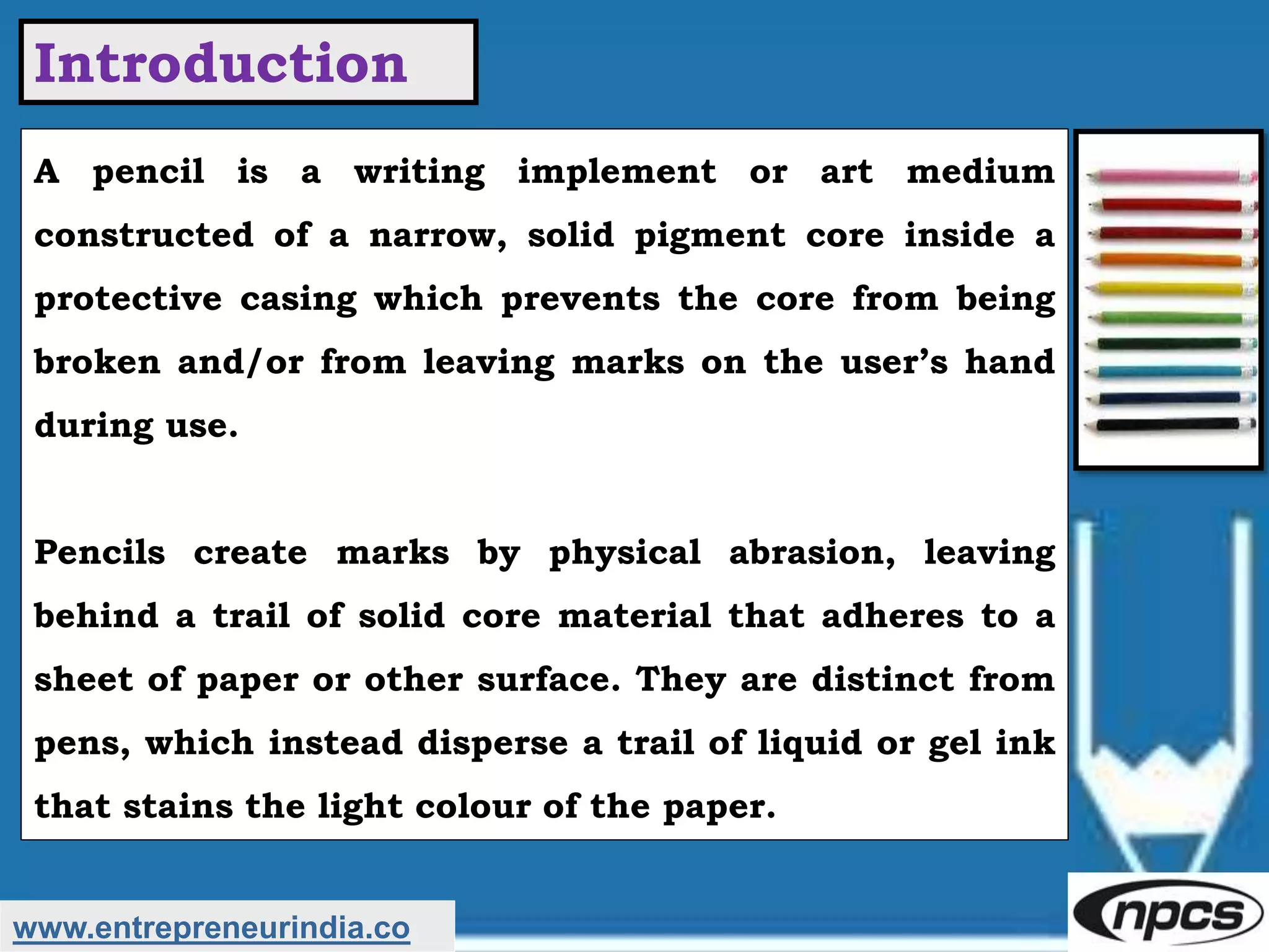 Pencil Factory: How to Start Polymer Pencil Manufacturing Business. | PPTX