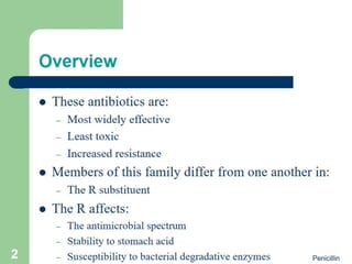 Penicillin Antibiotics - Pharmacology | PDF