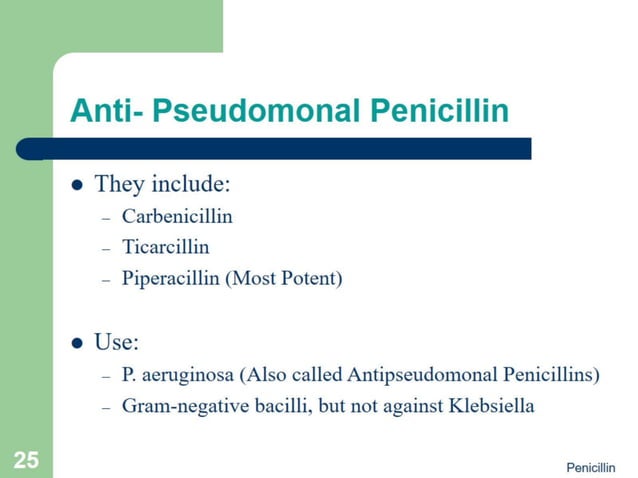 Penicillin Antibiotics - Pharmacology | PDF