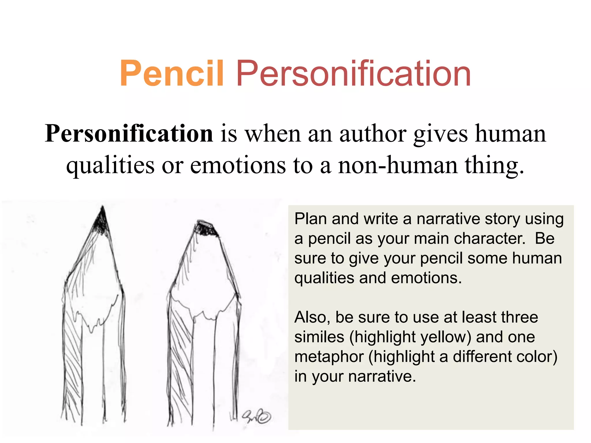 Pencil personification | PPT