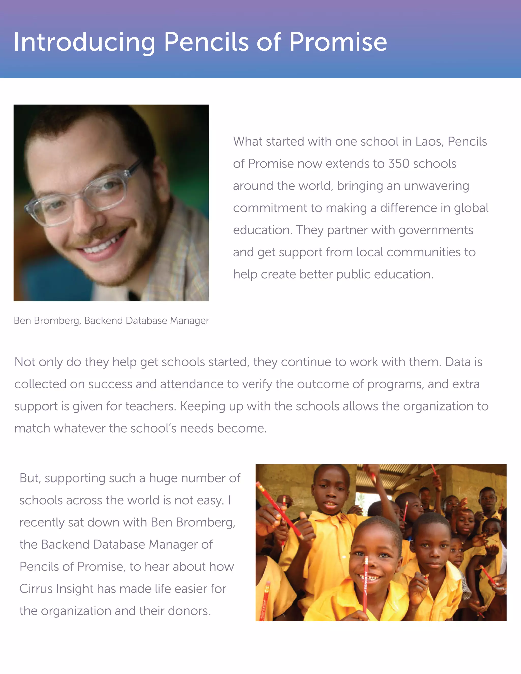 Pencils of Promise Case Study | PDF