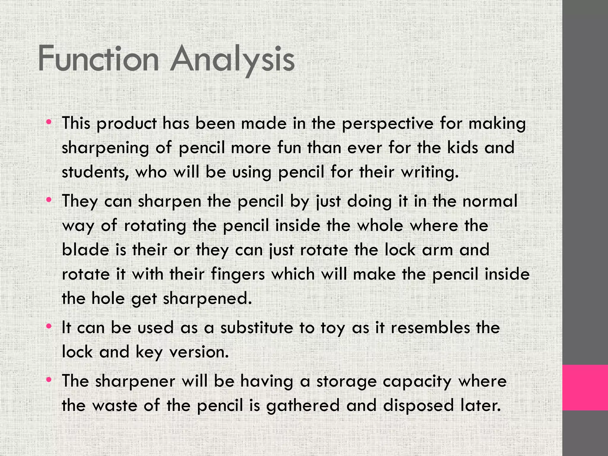 Pencil sharpener an its analysis | PDF
