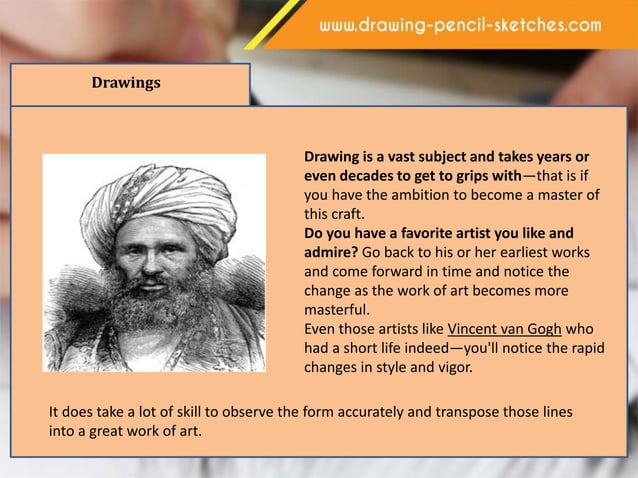 Pencil sketch art classes: Drawing-pencil-sketches | PPTX