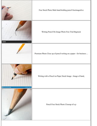 Pencil Writing On Paper | PDF