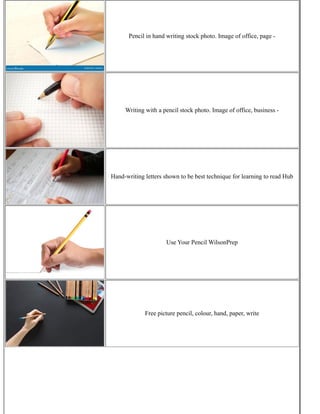 Pencil Writing On Paper | PDF