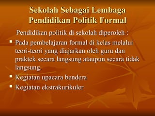 Pendidikan Sekolah dan Pendidikan Politik.ppt