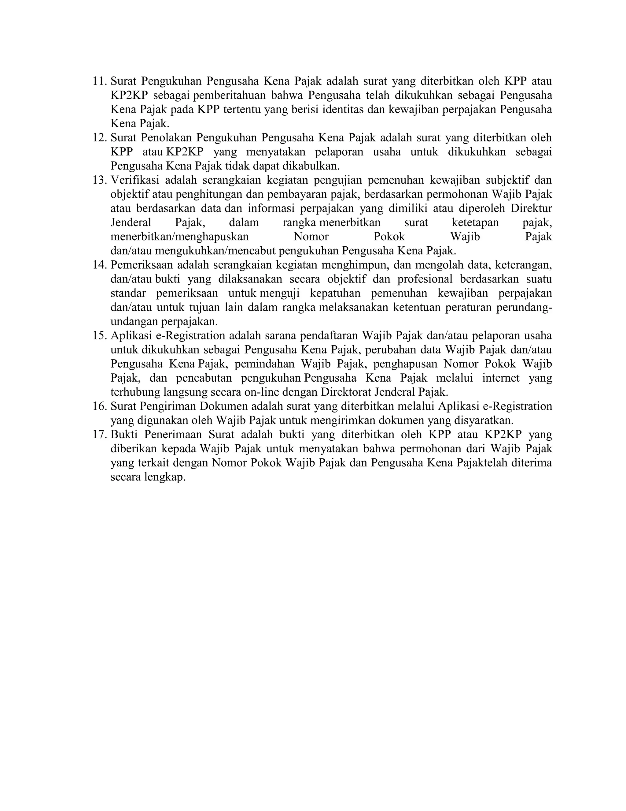 nomor pokok wajib pajak dan pengukuhan pengusaha kena pajak | DOCX