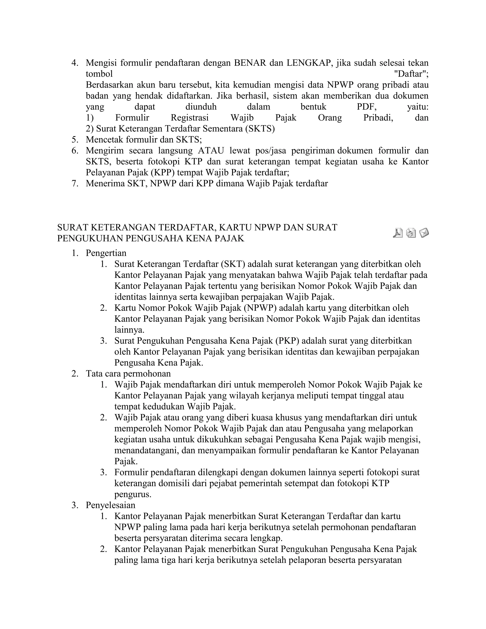 nomor pokok wajib pajak dan pengukuhan pengusaha kena pajak | DOCX
