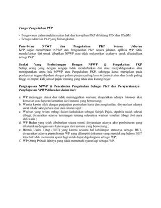 nomor pokok wajib pajak dan pengukuhan pengusaha kena pajak | DOCX