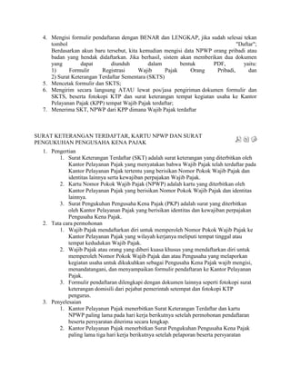 nomor pokok wajib pajak dan pengukuhan pengusaha kena pajak | DOCX