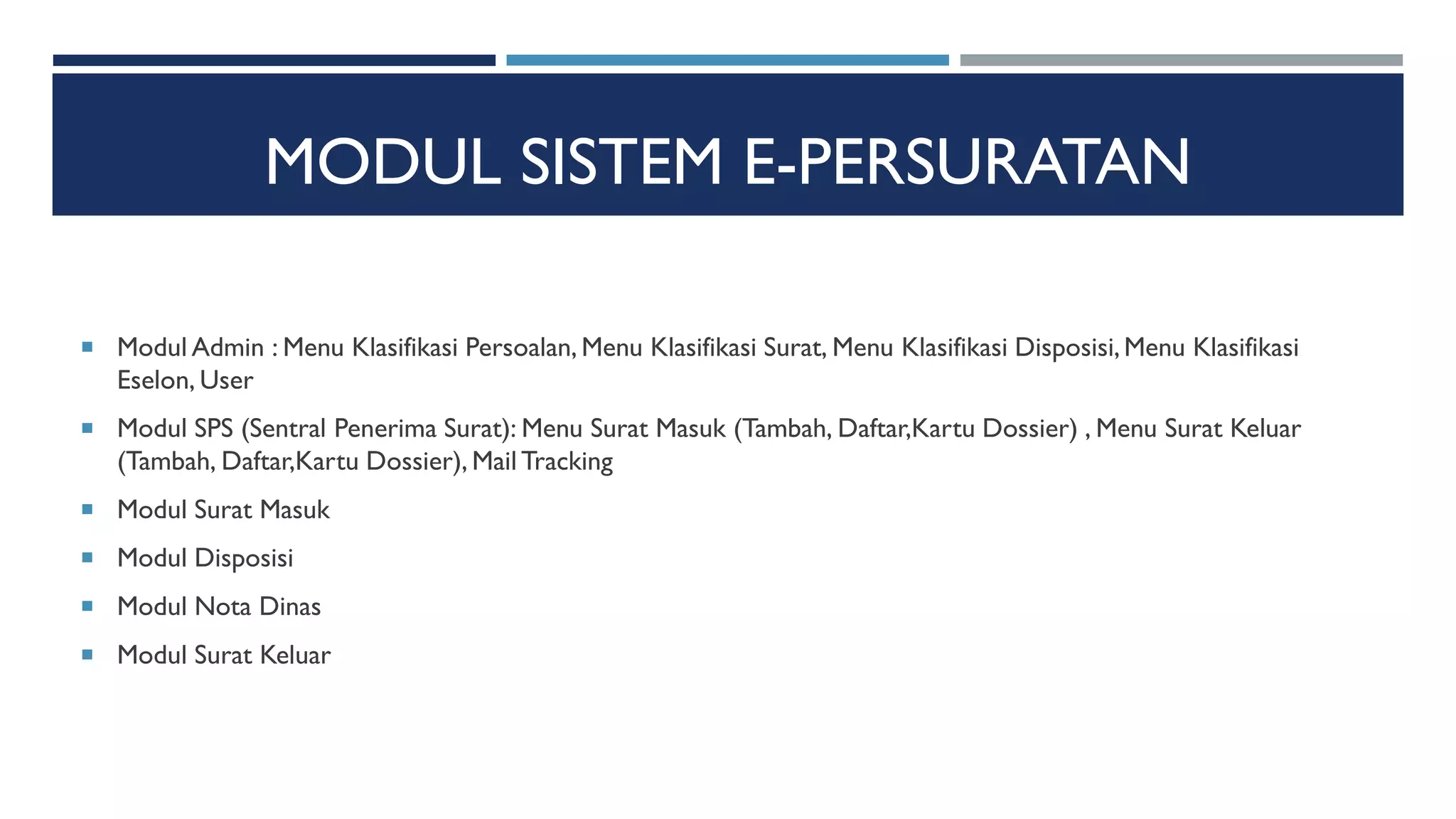 Pendahuluan Sistem E-Persuratan | PPT