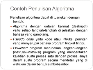 Materi pptx Pengantar Algoritma dan logika | PPT
