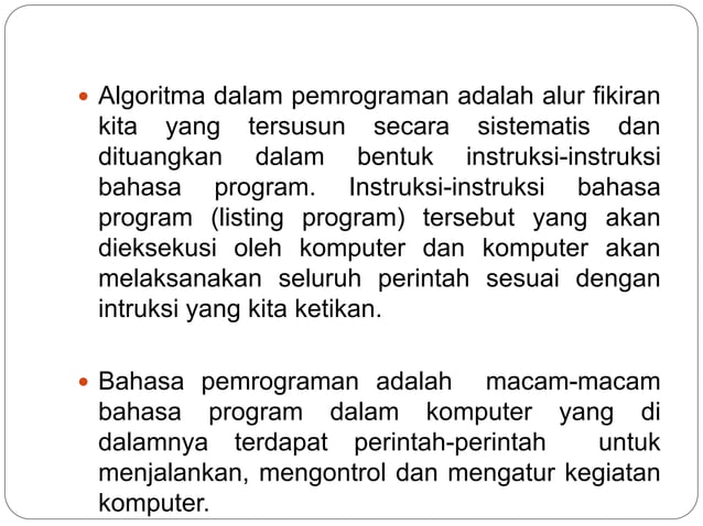 Materi pptx Pengantar Algoritma dan logika | PPT