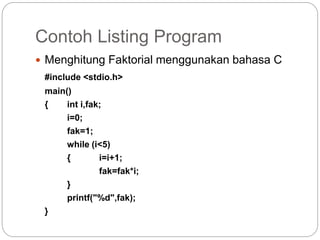 Materi pptx Pengantar Algoritma dan logika | PPT