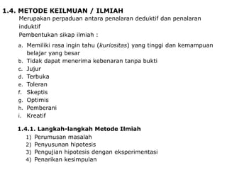 PENGANTAR ILMU ALAMIAH DASAR UNTUK MAHASISWA SARAJANA | PPT