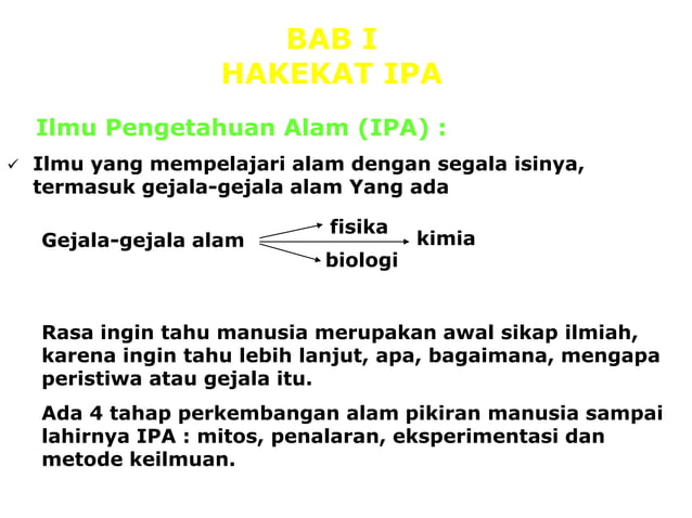PENGANTAR ILMU ALAMIAH DASAR UNTUK MAHASISWA SARAJANA | PPT