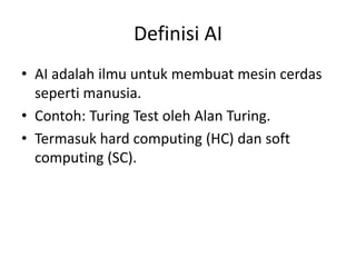 pengenalan mengnai ai dan machine learning | PPT