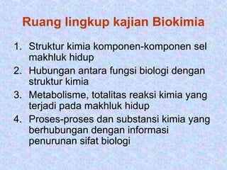 Pendahuluan biokimia | PPT