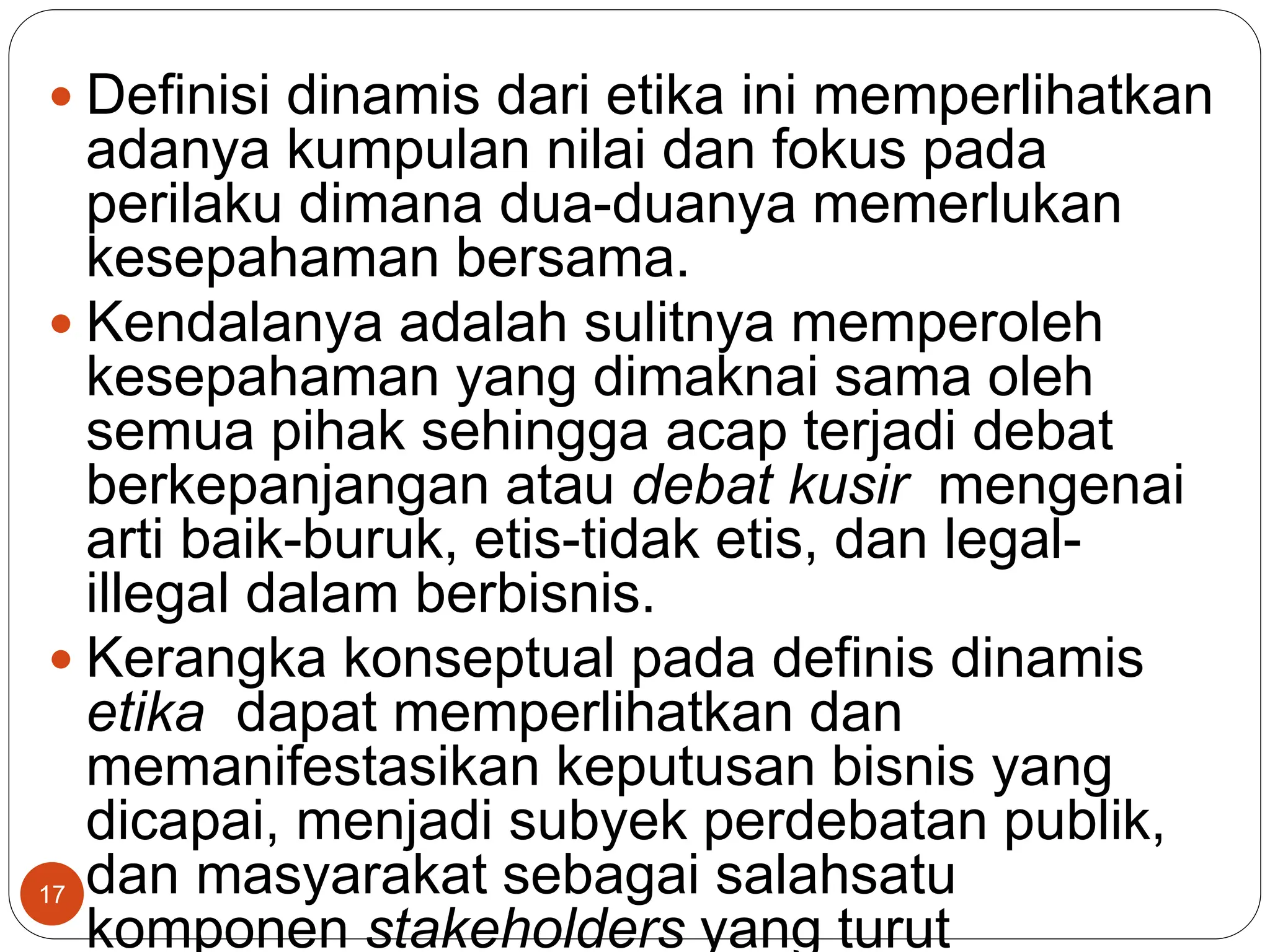 Pendahuluan Etika Bisnis bagi perusahaan | PPTX