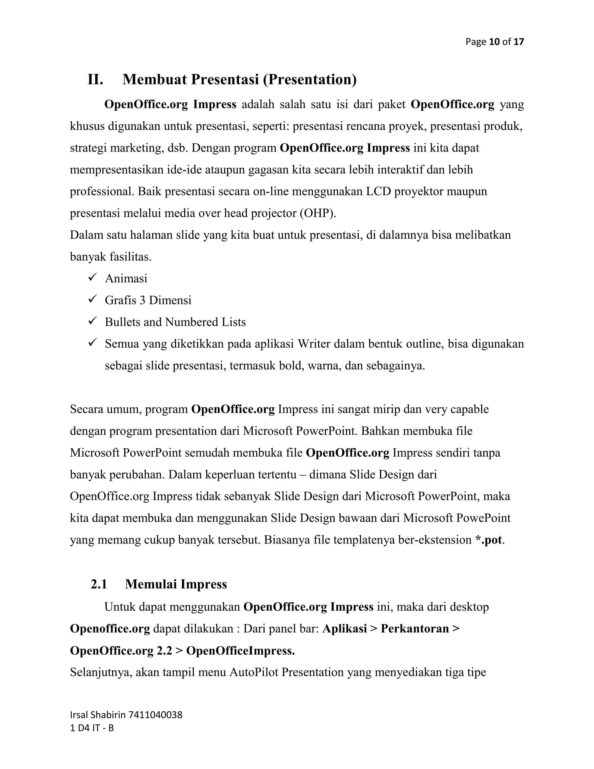 Pendahuluan membuat dokumen, presentasi, dan spreadsheet pada open ...