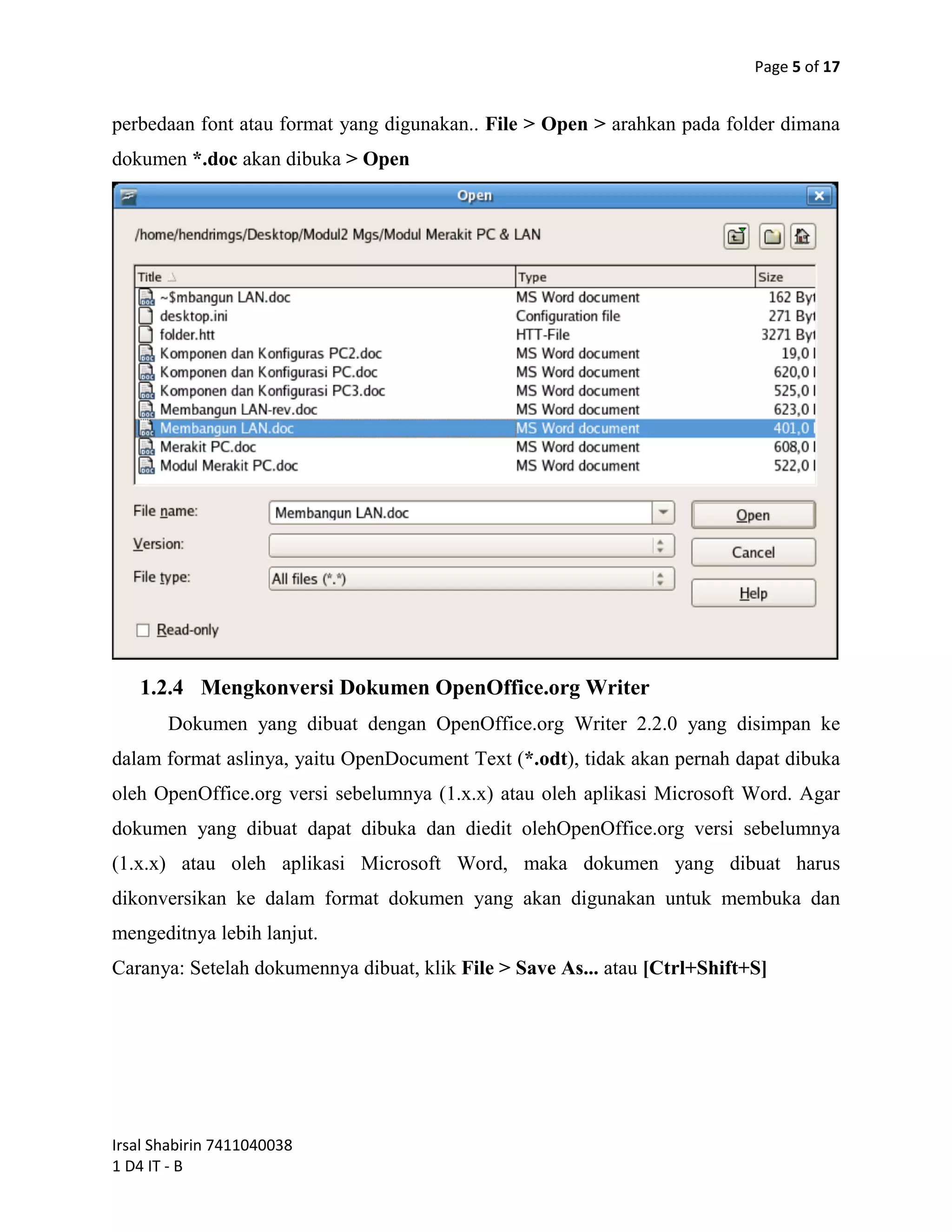 Pendahuluan membuat dokumen, presentasi, dan spreadsheet pada open office 2.2 | PDF
