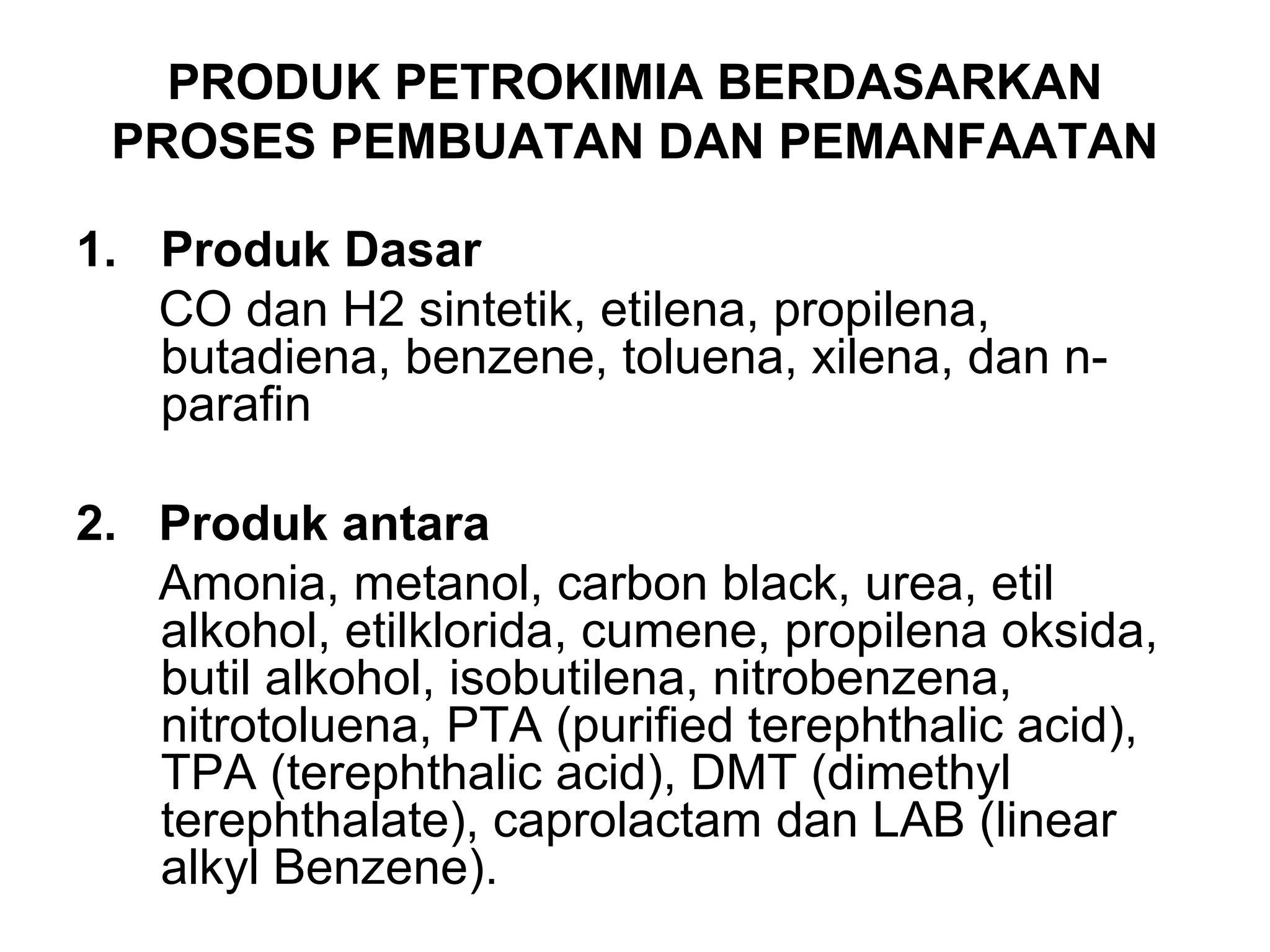 proses petrokimia | PPT