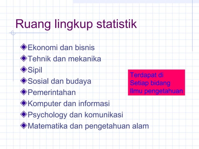 Pendahuluan statistik | PPT
