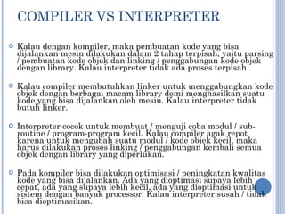 Pendahuluan teknik kompilasi session 1 | PPT