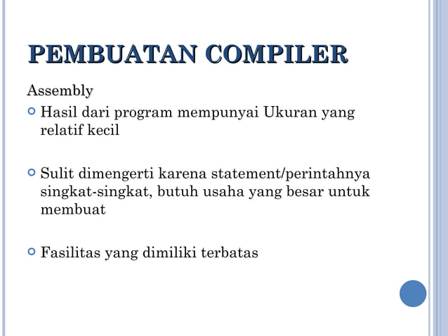 Pendahuluan teknik kompilasi session 1 | PPT