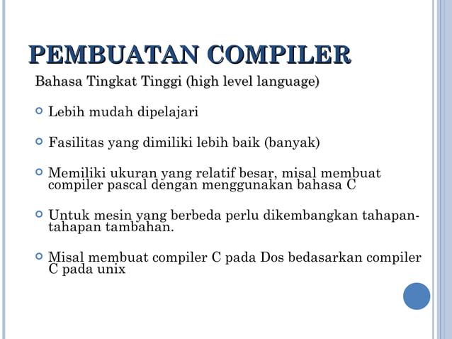Pendahuluan teknik kompilasi session 1 | PPT
