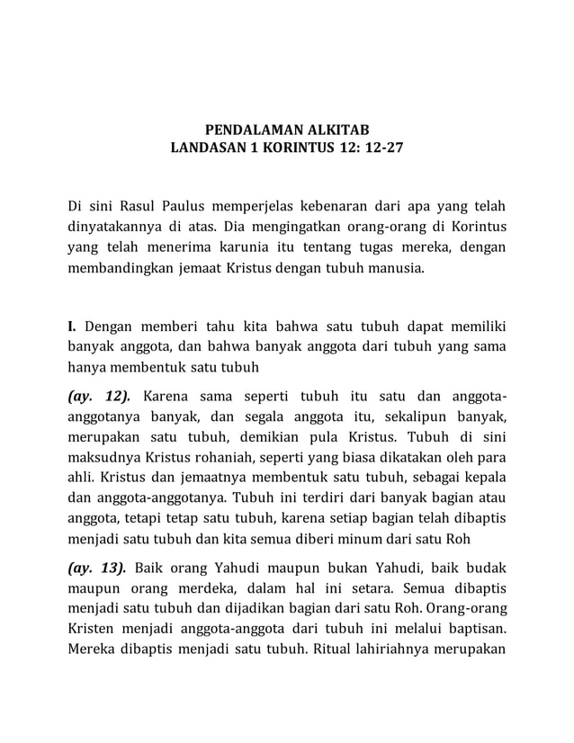 Pendalaman Alkitab Pdf