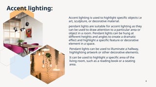 Pendant Lights, Types and their applications | PPTX