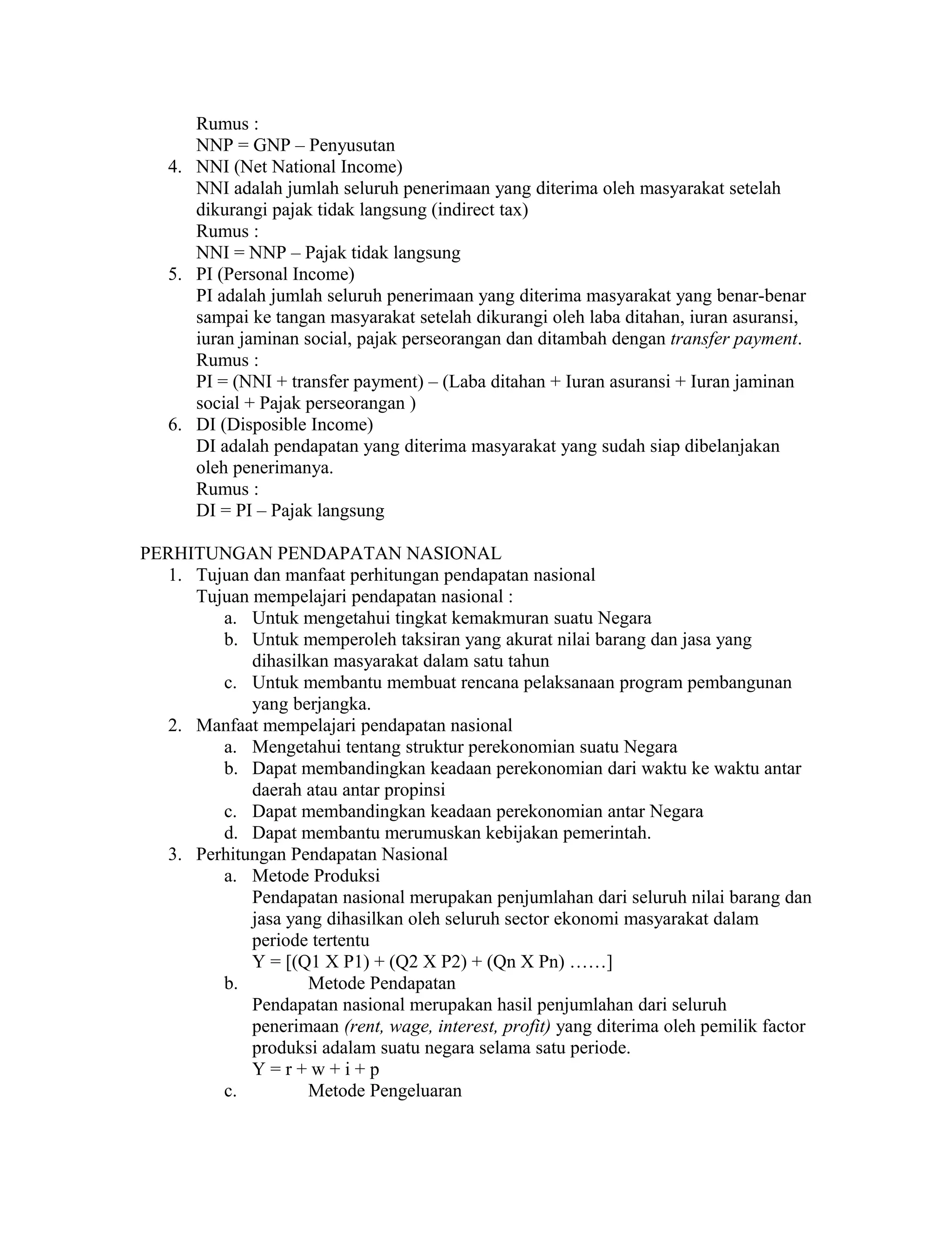 Pendapatan nasional | DOC