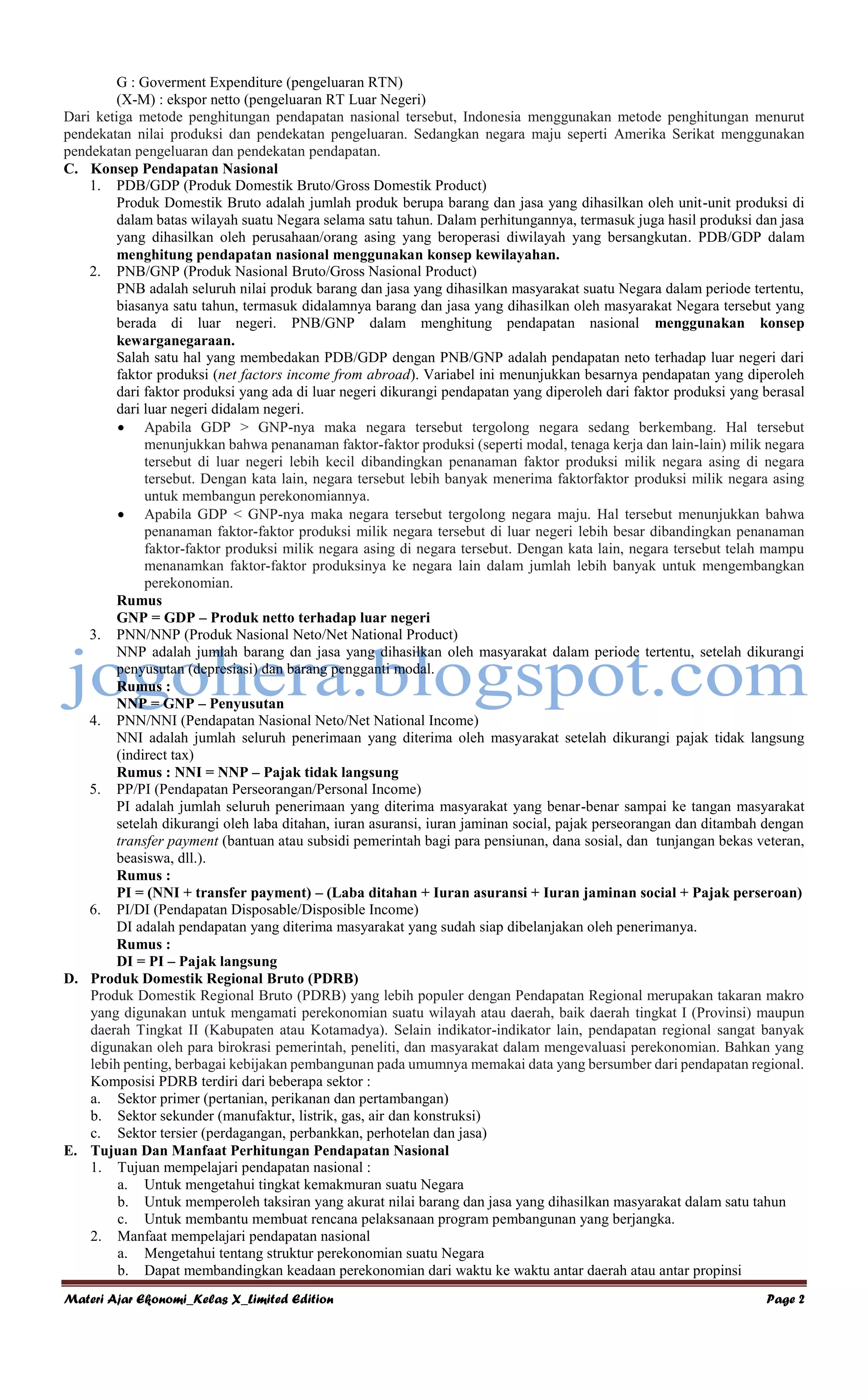 Pendapatan Nasional | PDF