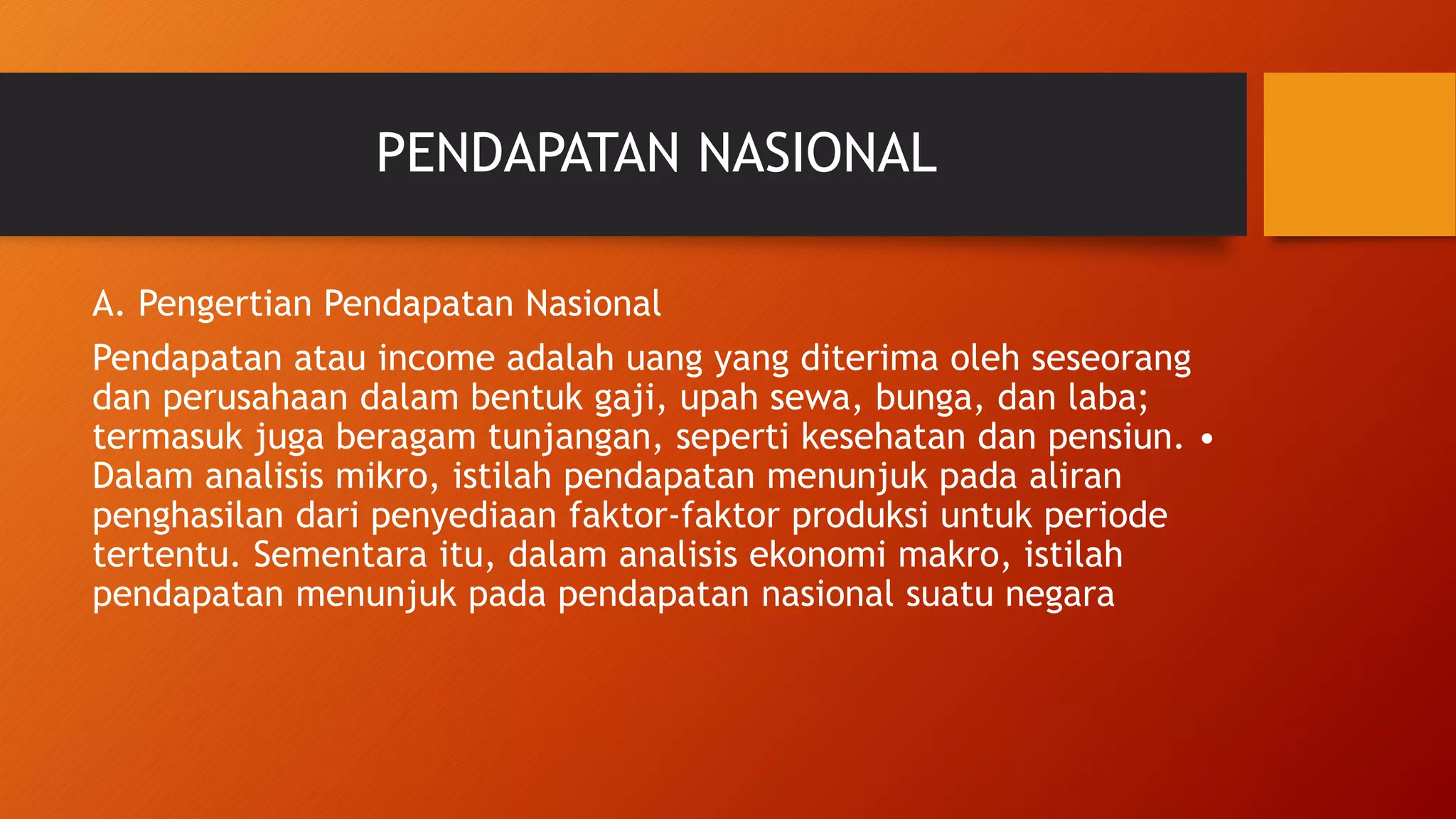 Pendapatan Nasional | PPTX