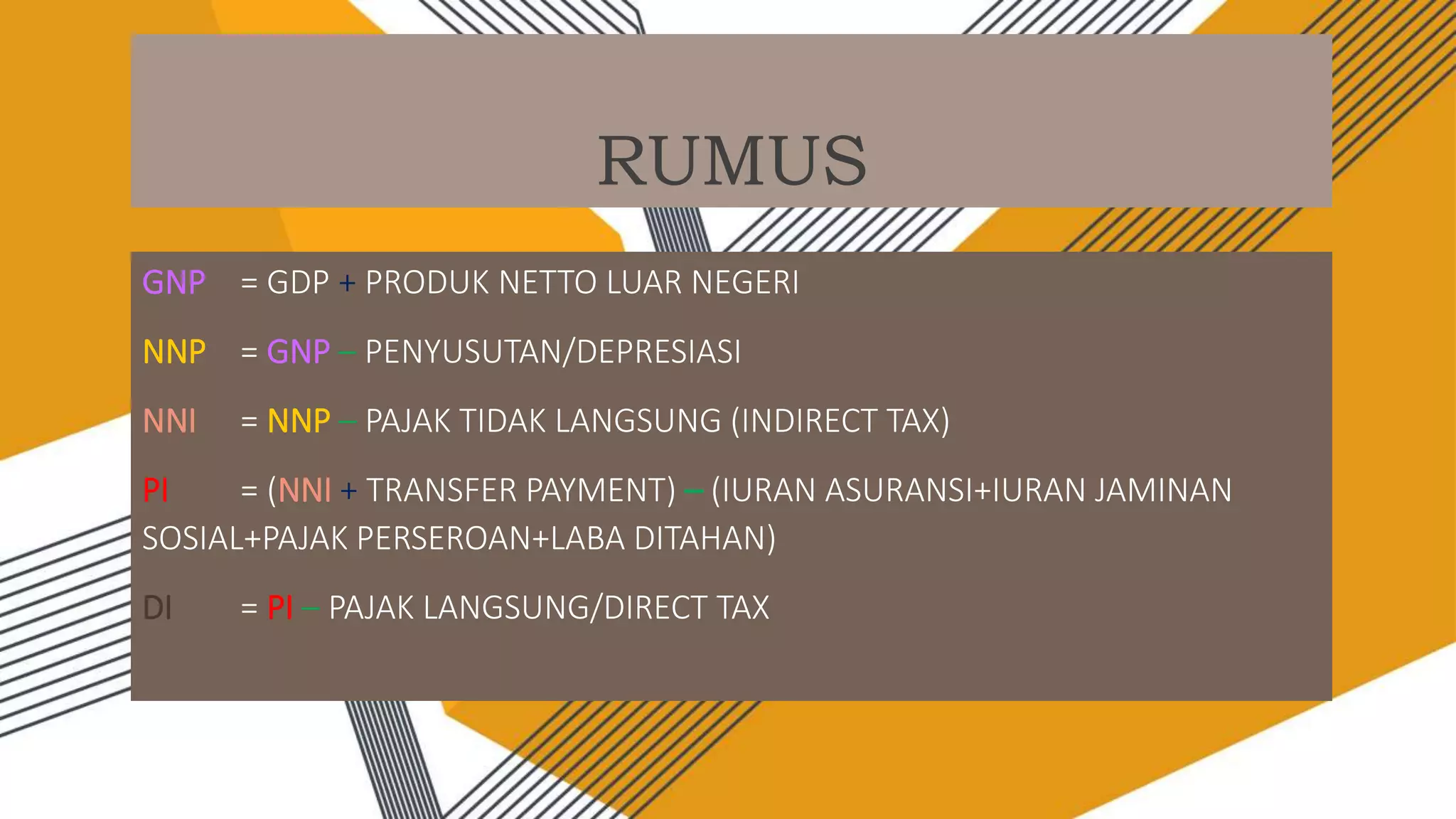 Pendapatan Nasional Ekonomi Kelas X SMA | PPTX