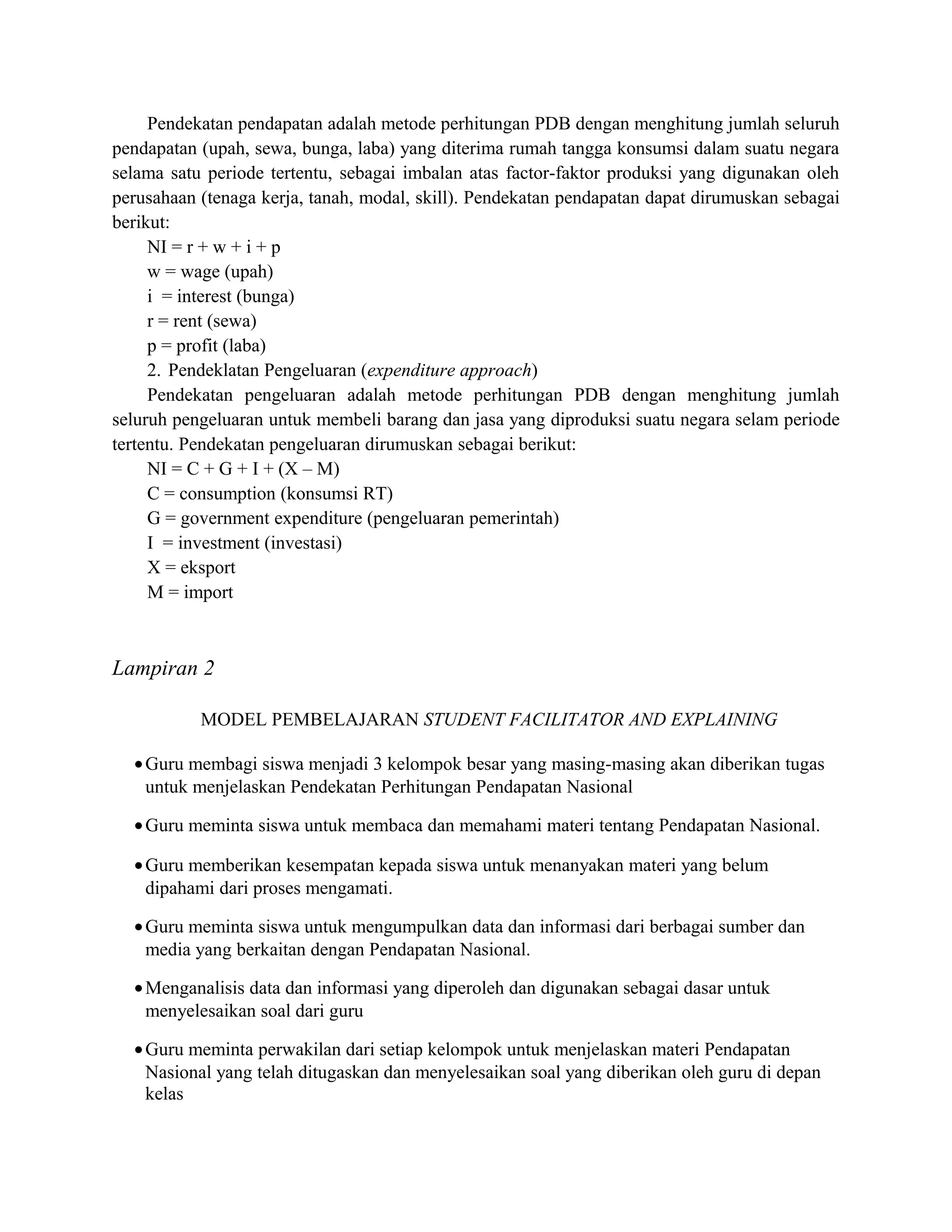 RPP Pendapatan nasional 1 | DOC